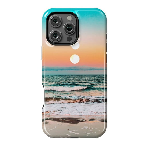 Celestial Beach Moon Night Sky Phone Case for iPhone 11 12 13 14 15 16 ...