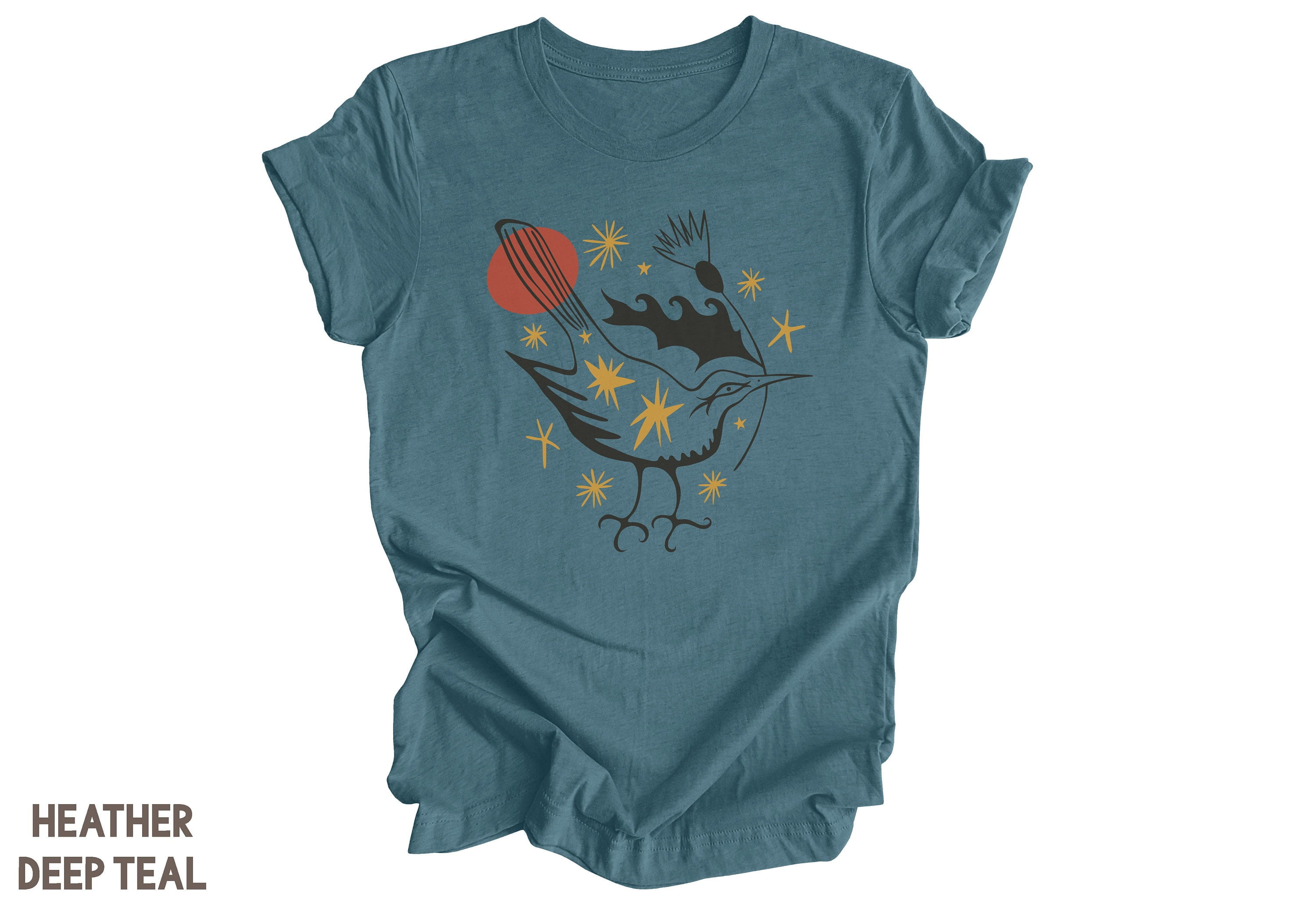 Celestial Bird Shirt Nature Lover Graphic Tee Herbal Astrology Tshirt ...