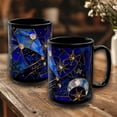 Celestial Black Ceramic Tea Coffee Mug, 11oz, 15oz, Starry Night ...