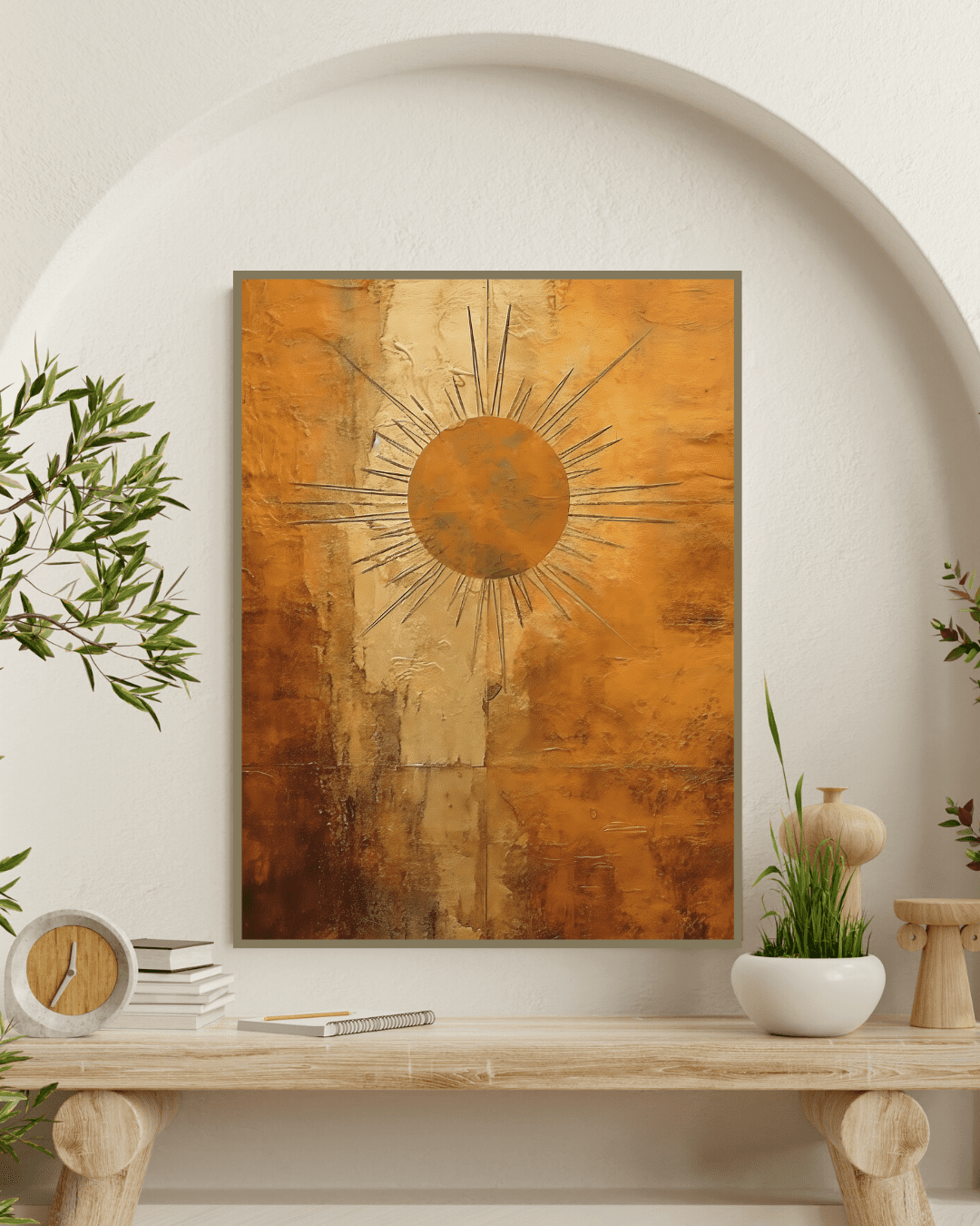 Celestial Blaze - Sun Canvas Wall Art - Walmart.com