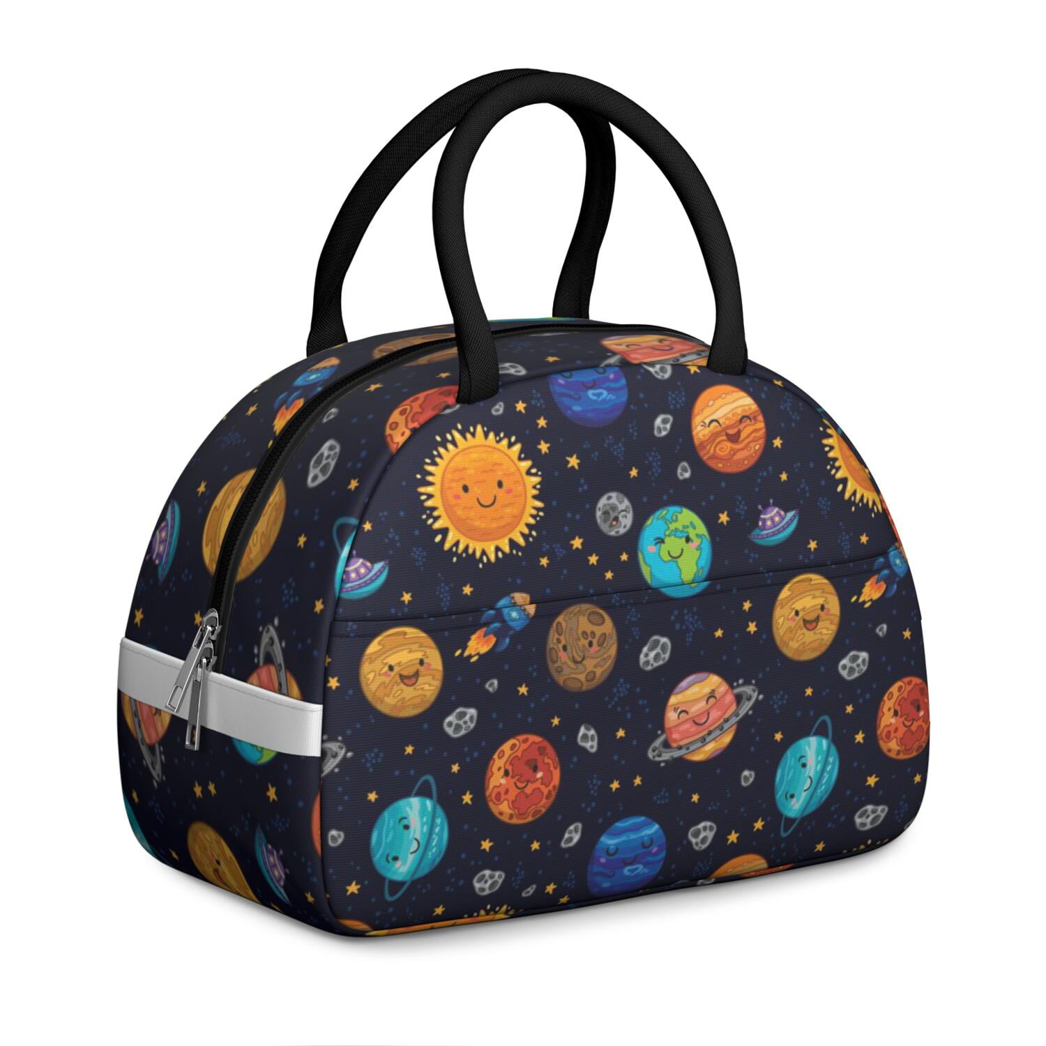 Celestial Bloom Lunch Bag – Galaxy-Themed Insulated Tote with Nebula & Star Design, Reusable and ...