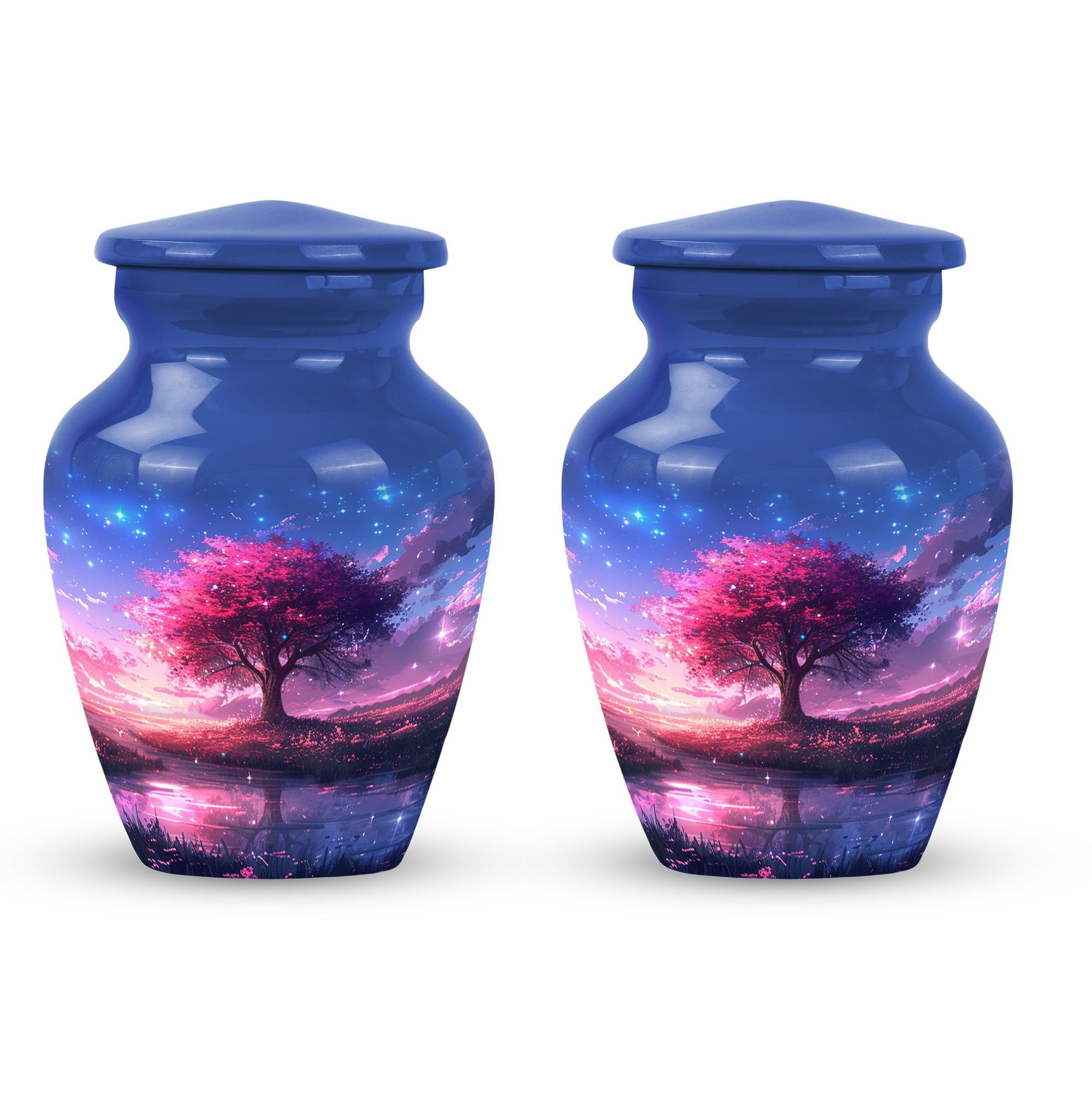 Celestial Bloom Twilight Decorative Urns - Small Ashes Keepsake - Urn ...