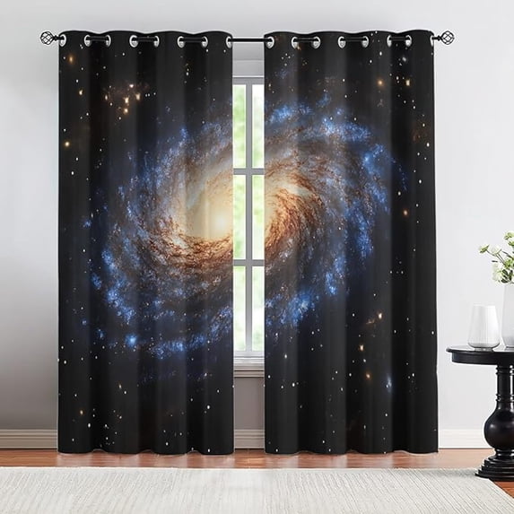 Celestial Bodies Blackout Curtains For Girls Boys Home Decor, Milky Way ...