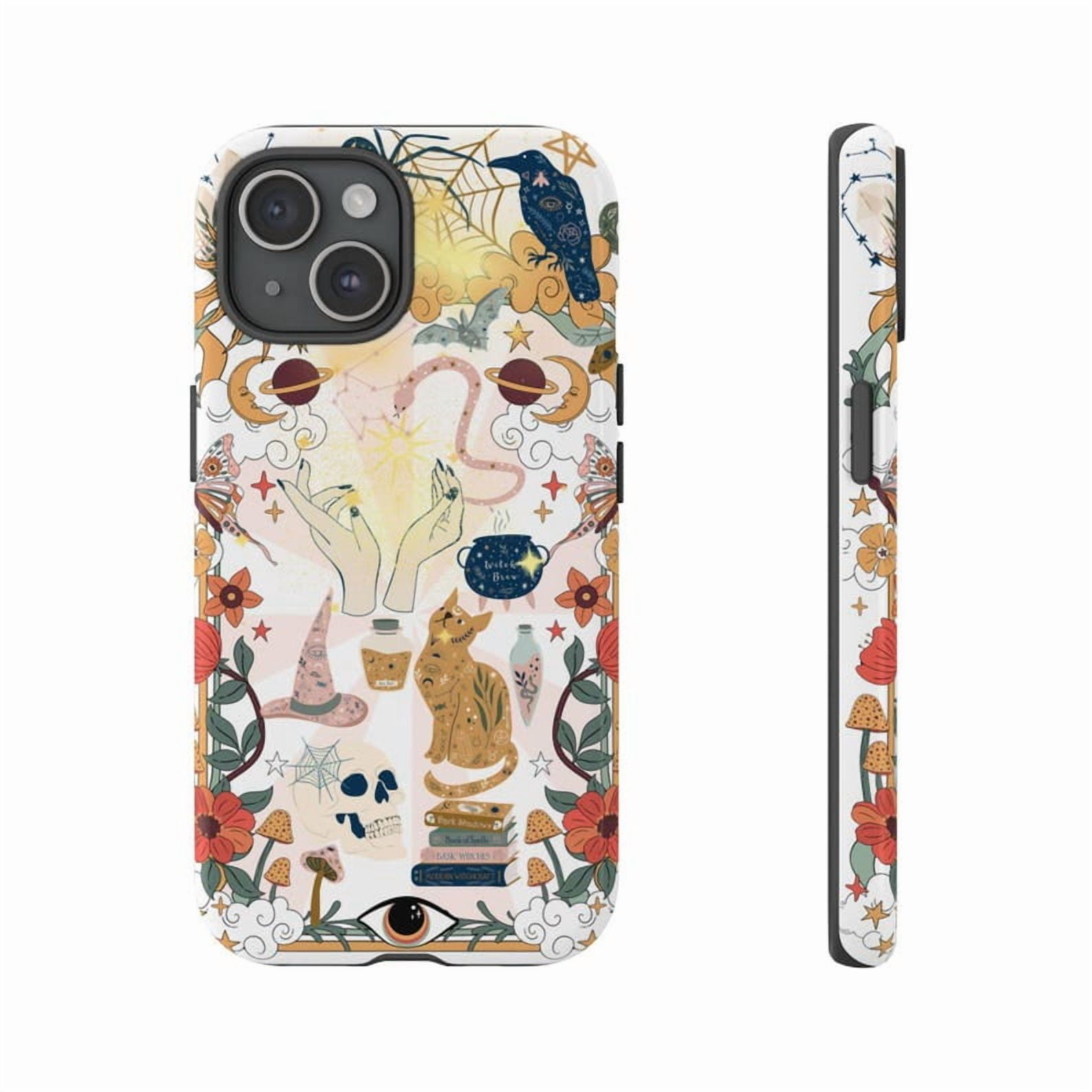 Celestial Boho Mystical Starry Phone Case for iPhone 12 to 17 Witchy ...