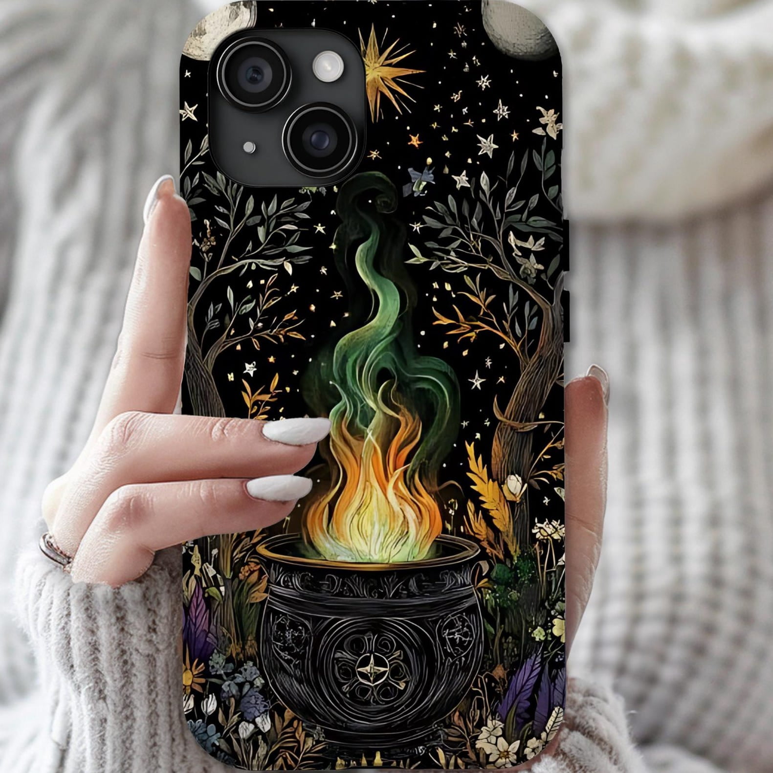 Celestial Cauldron Mystical Wildflower Case for iPhone 17 through 11 ...