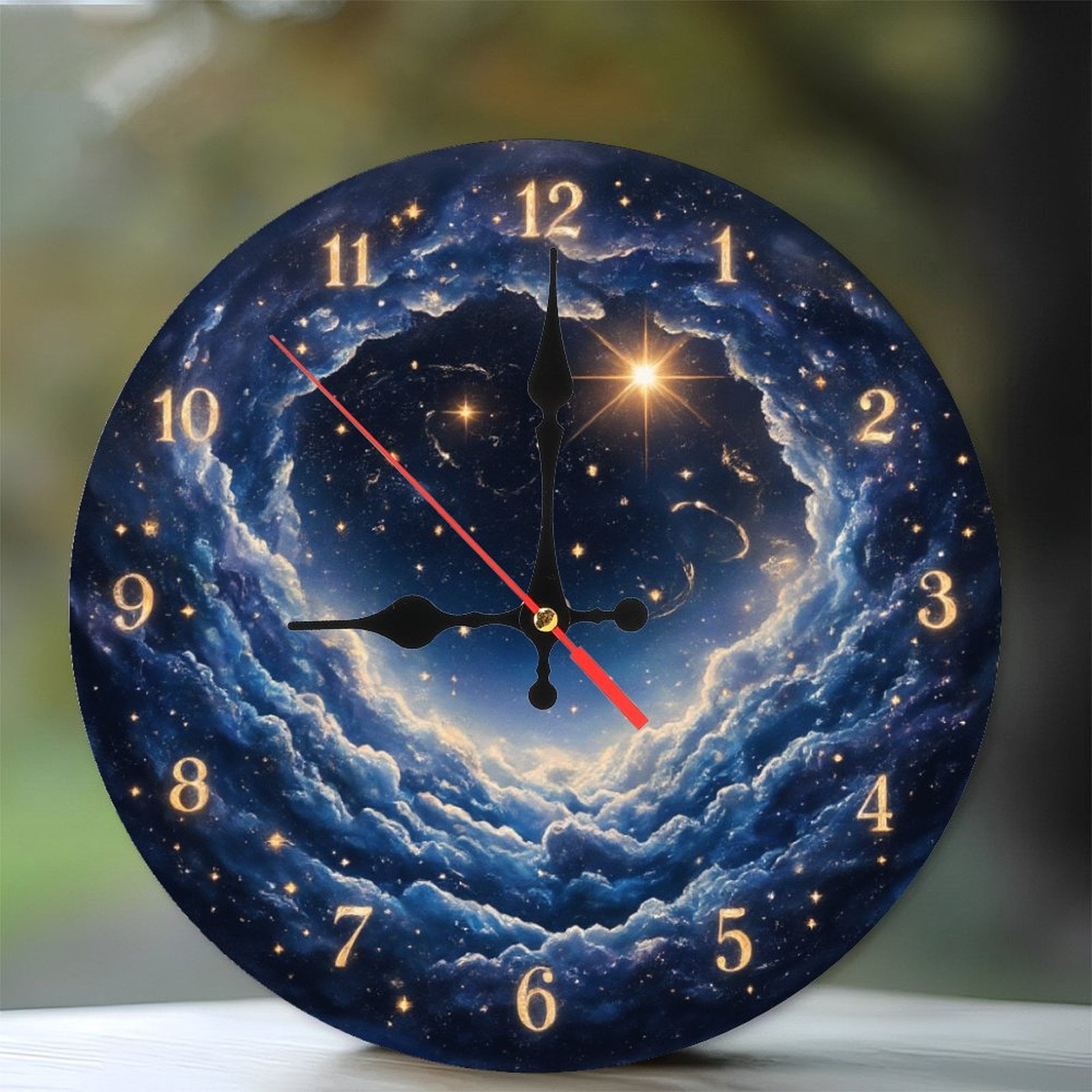 Celestial Clock Starry Night Sky Starry Wall Clock 10-Inch Silent ...