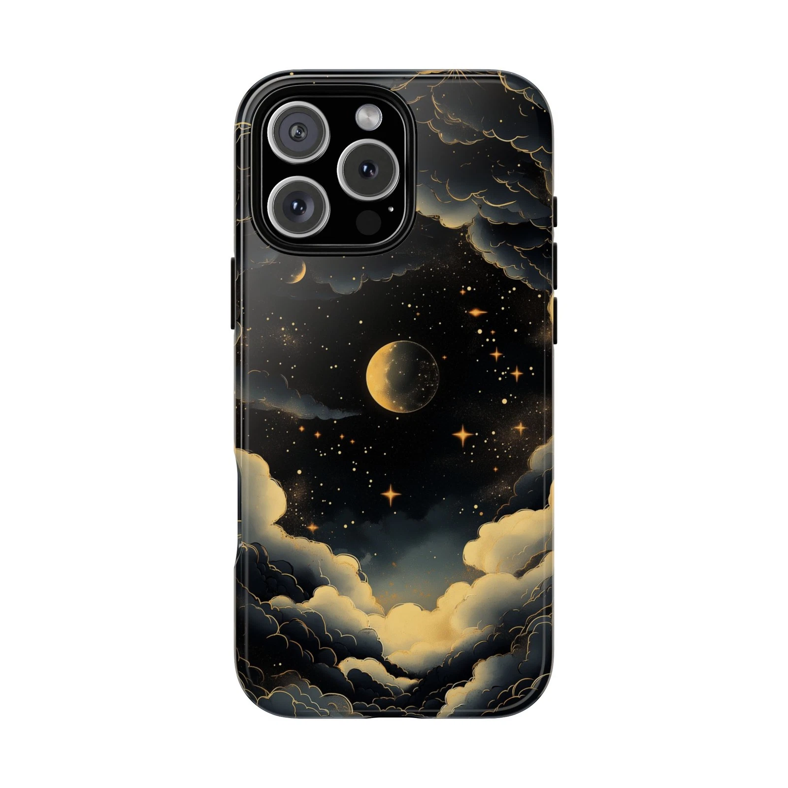 Celestial Clouds Moon Stars Phone Case for iPhone 11-17 Pro Max ...