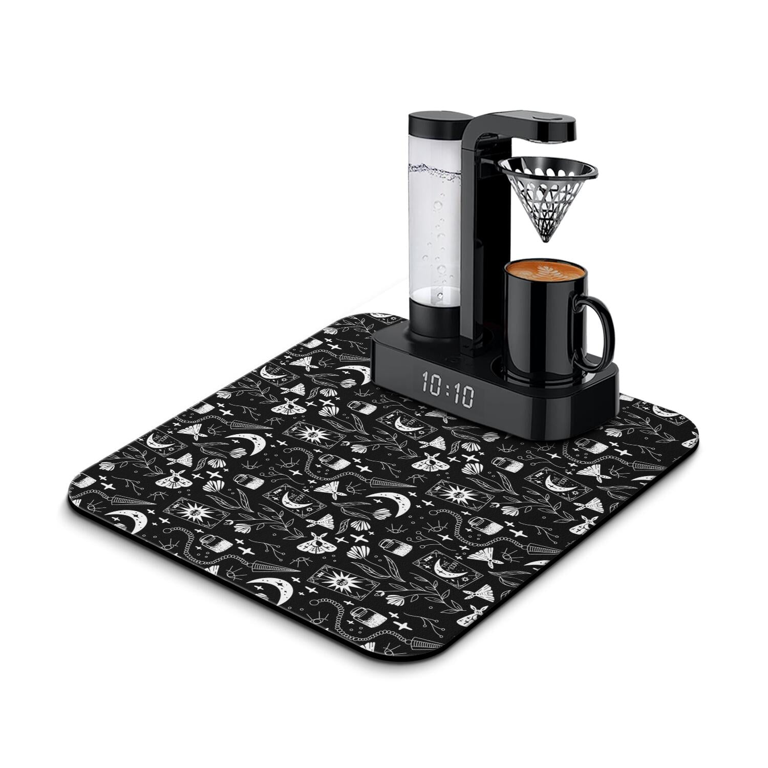 Celestial Coffee Bar Mat - Boho Starry Night Absorbent Coffee Maker Mat ...