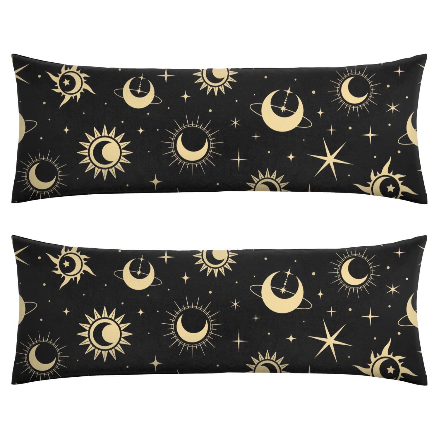 Celestial Constellation Body Pillow Cover 20x54 - Dark Astronomical Aesthetic - Machine Washable ...