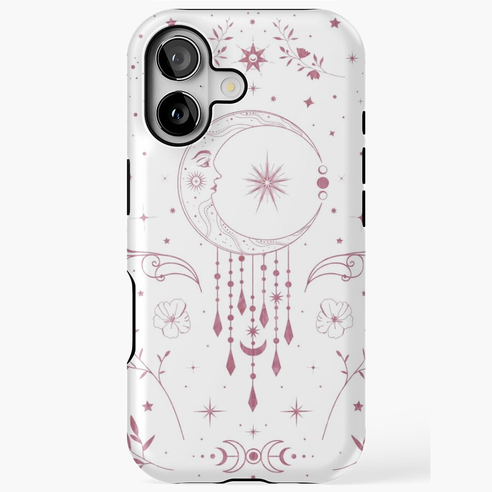 Celestial Crescent Moon Floral Phases Compatible Phone Case for iPhone 11–17 Pro Max - Walmart.com