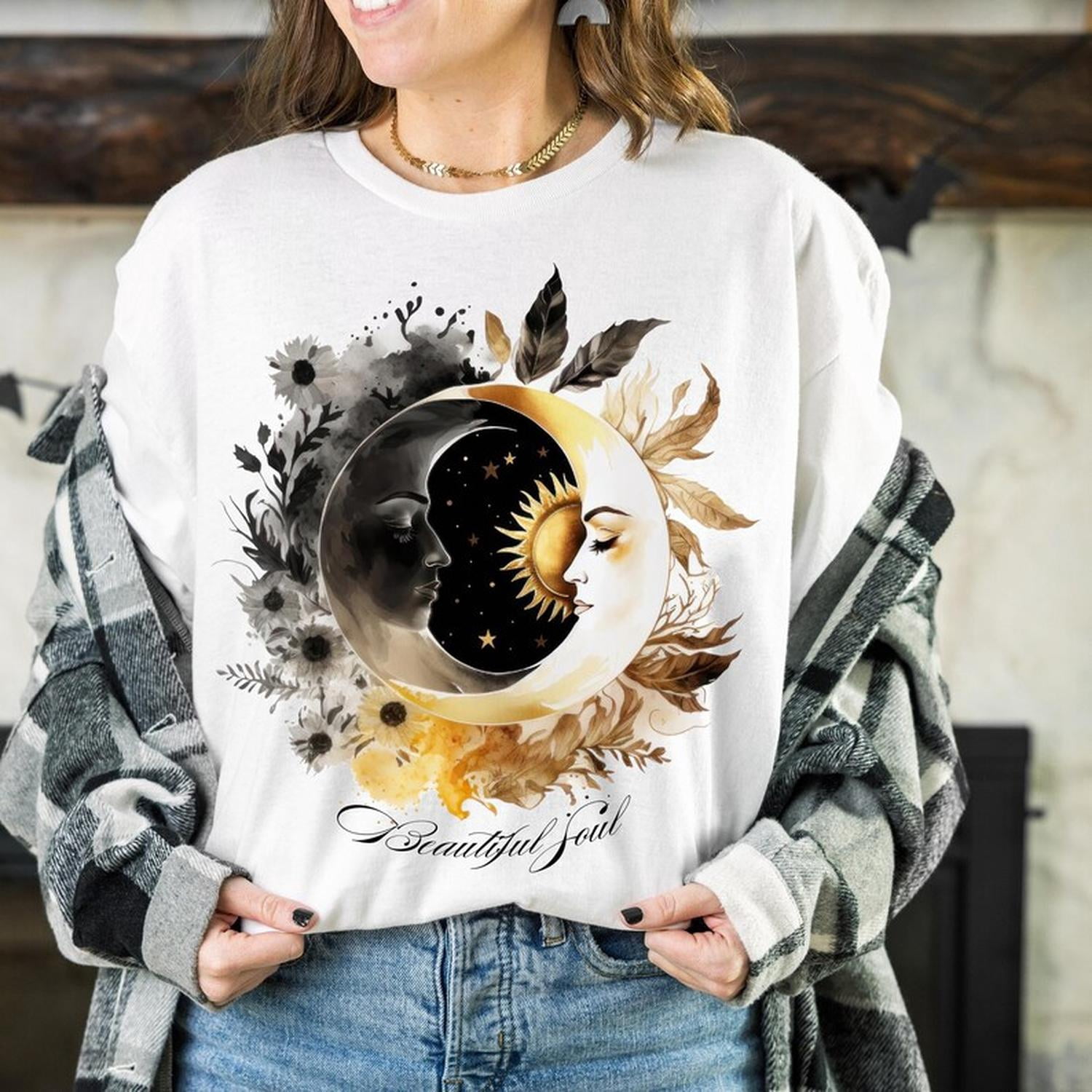 Celestial Crescent Moon Sun Wildflower T1EE, B1Oho S1Hirt, Beautiful ...