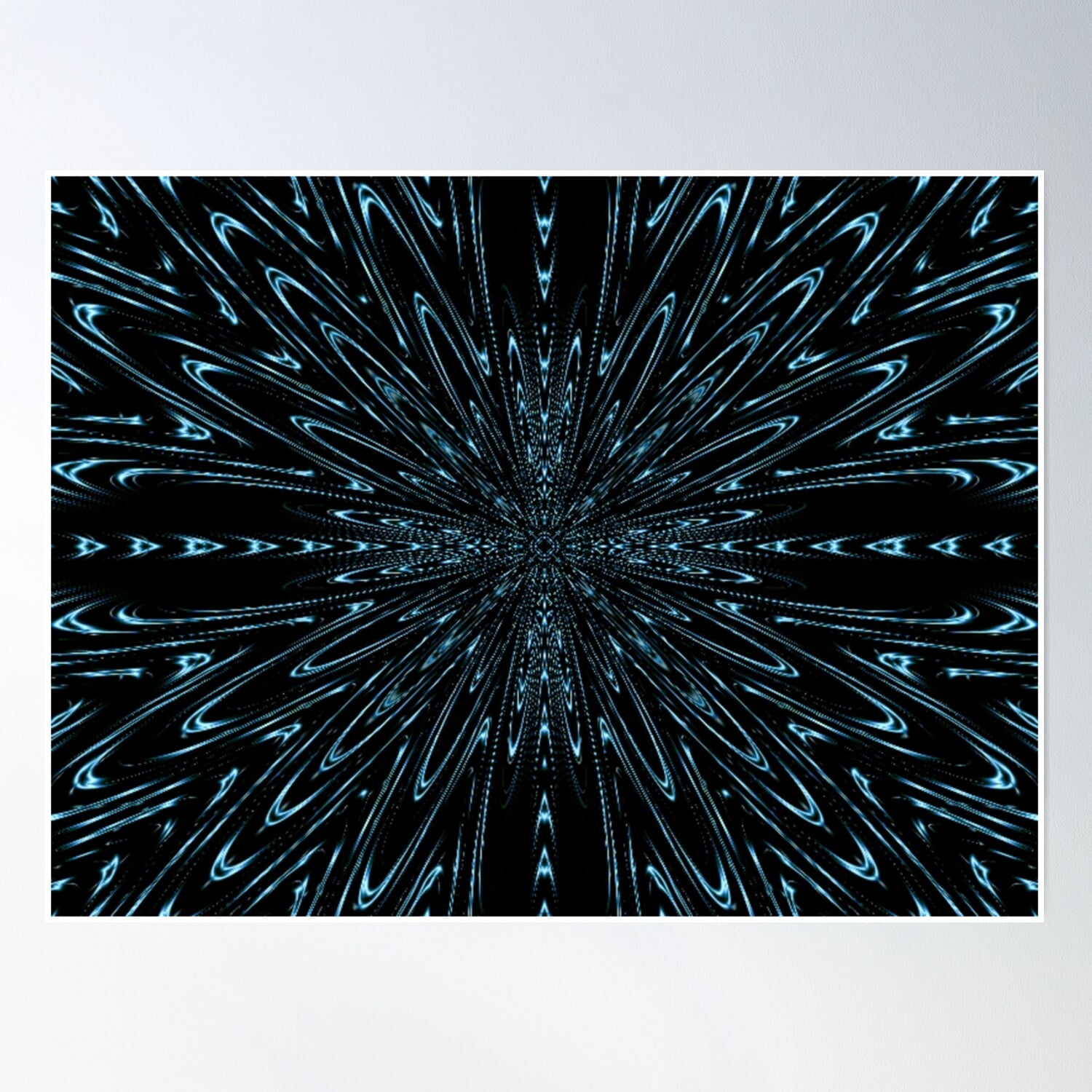Celestial Cross-Like Shape On Dark Background Poster Wall Art, Modern ...