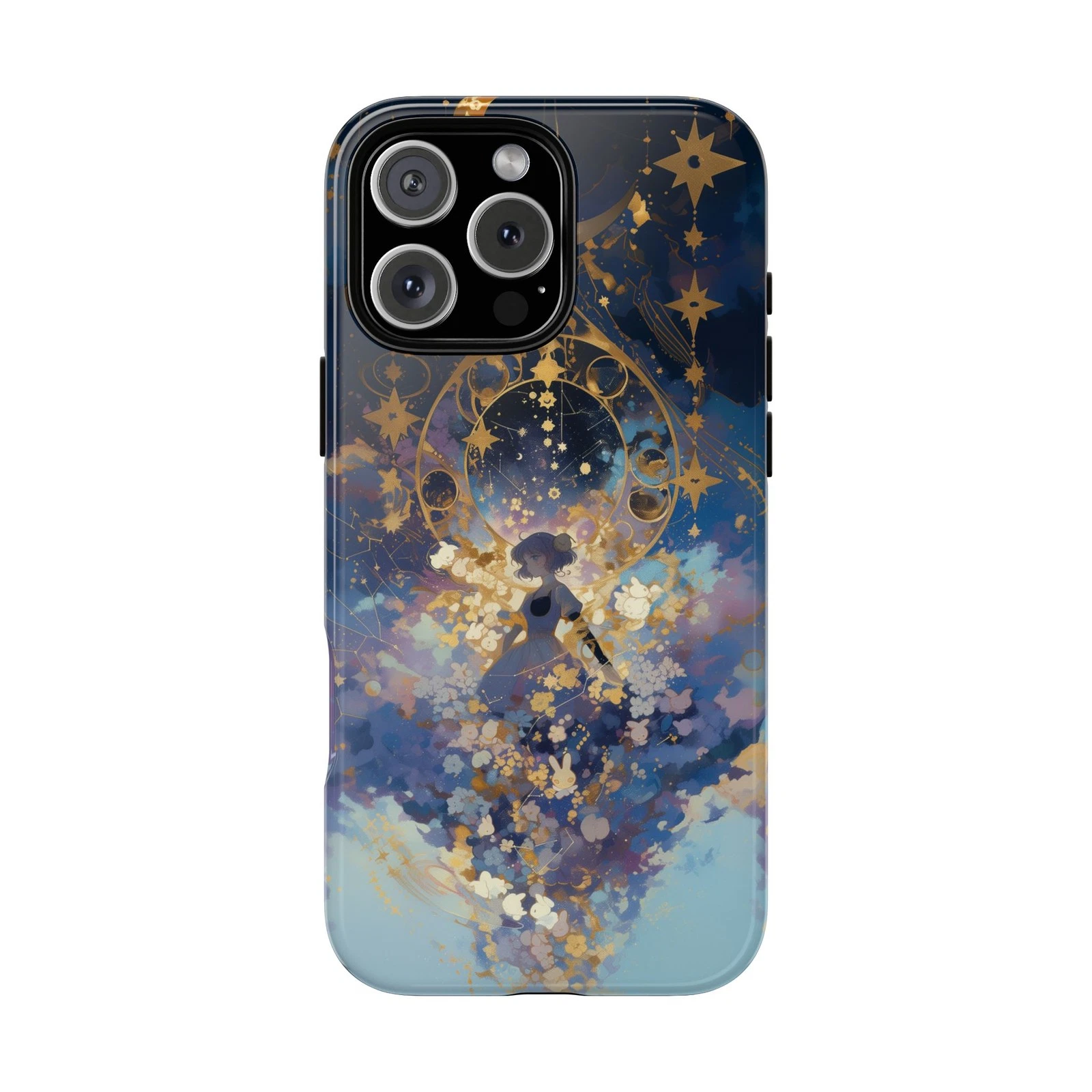 Celestial Deco Anime Girl Cosmic Art Print Phone Case 11 12 13 14 15 16 ...
