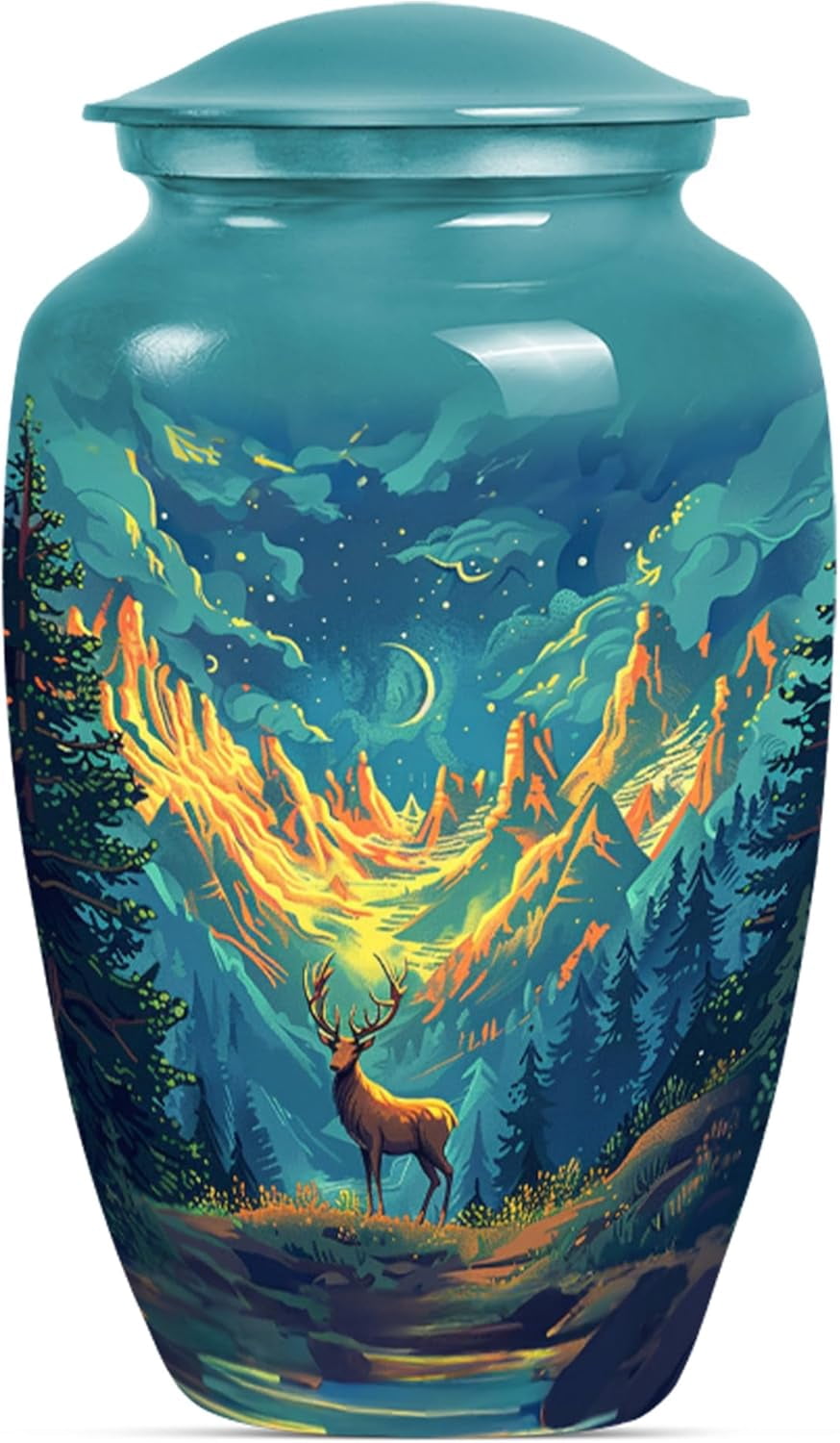 Celestial Deer Urn for Adult Ashes - Cremation Urn for Male & Female ...