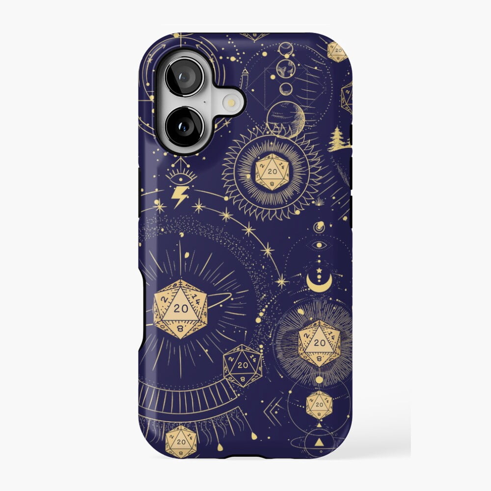 Celestial Dice D20 Constellations Phone Case 17 16 15 14 13 12 11 Pro ...