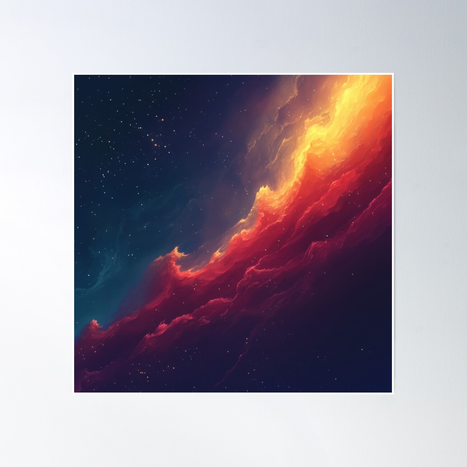 Celestial Display Of Vibrant Cosmic Colors Poster Wall Art, Modern Wall ...