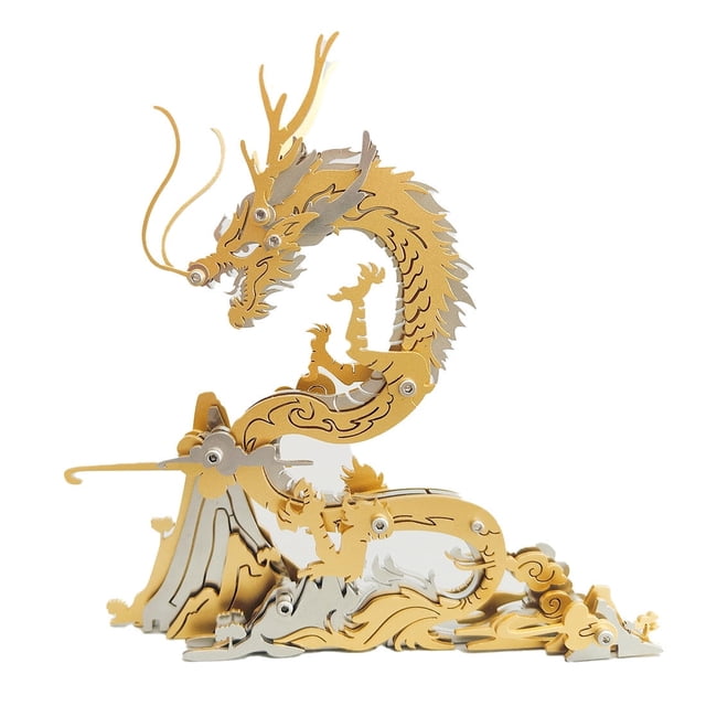 Celestial Dragon 3D Metal Model Kit | 90+PCS DIY Assembly with Laser ...