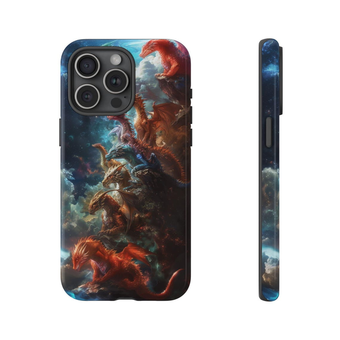 Celestial Dragons Cosmic Sky Fantasy Mythical Universe Art Phone Case ...
