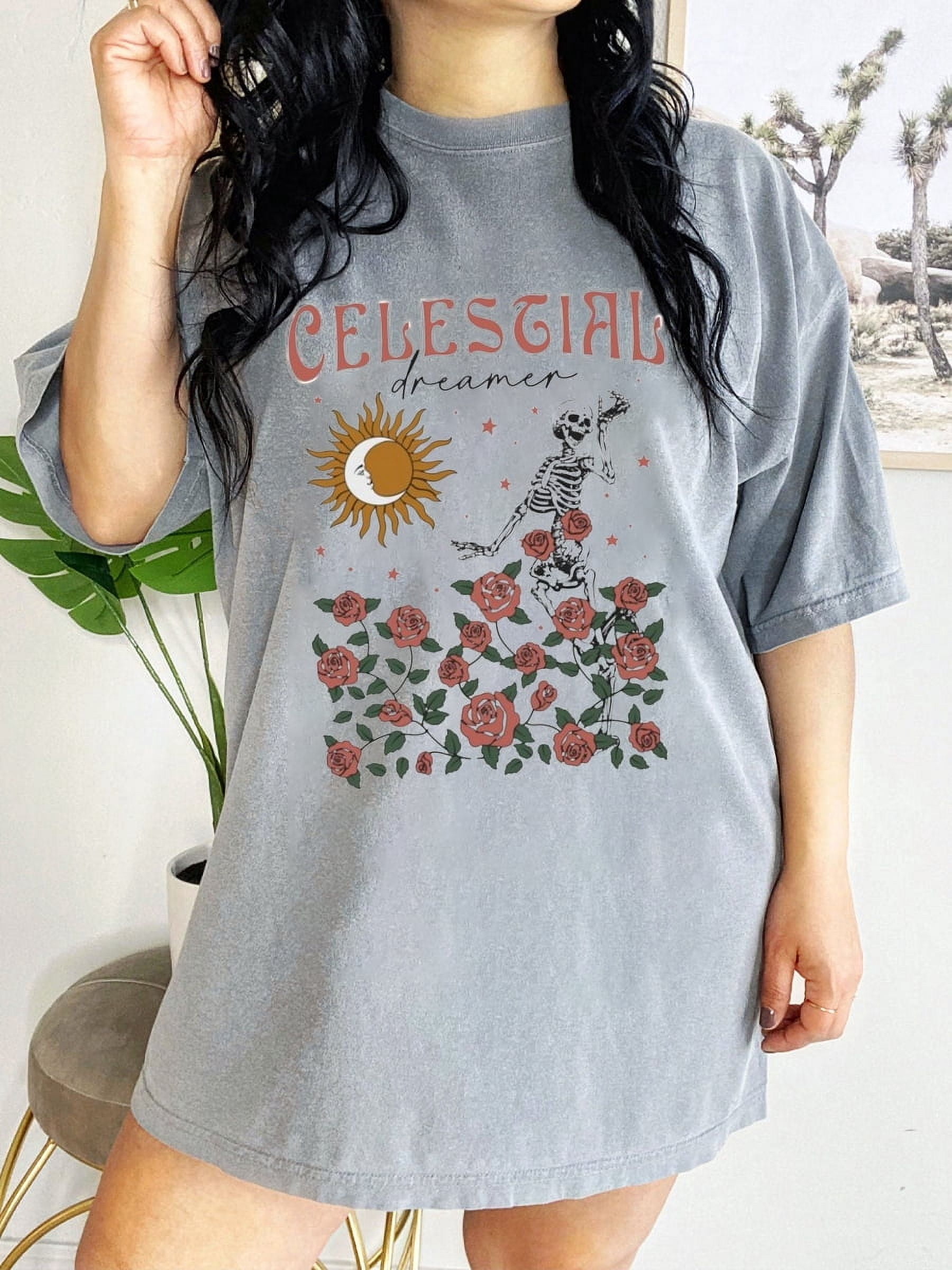 Celestial Dreamer Skeleton T-shirt - Walmart.com