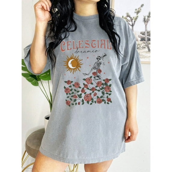 Celestial Dreamer Skeleton T-shirt - Walmart.com