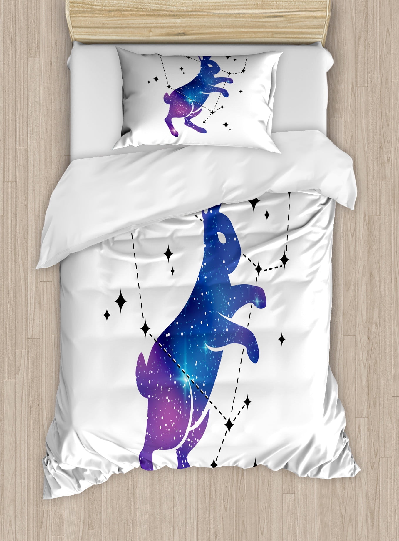 Celestial Duvet Cover Set, Astronomy Themed Constellation with Outer ...