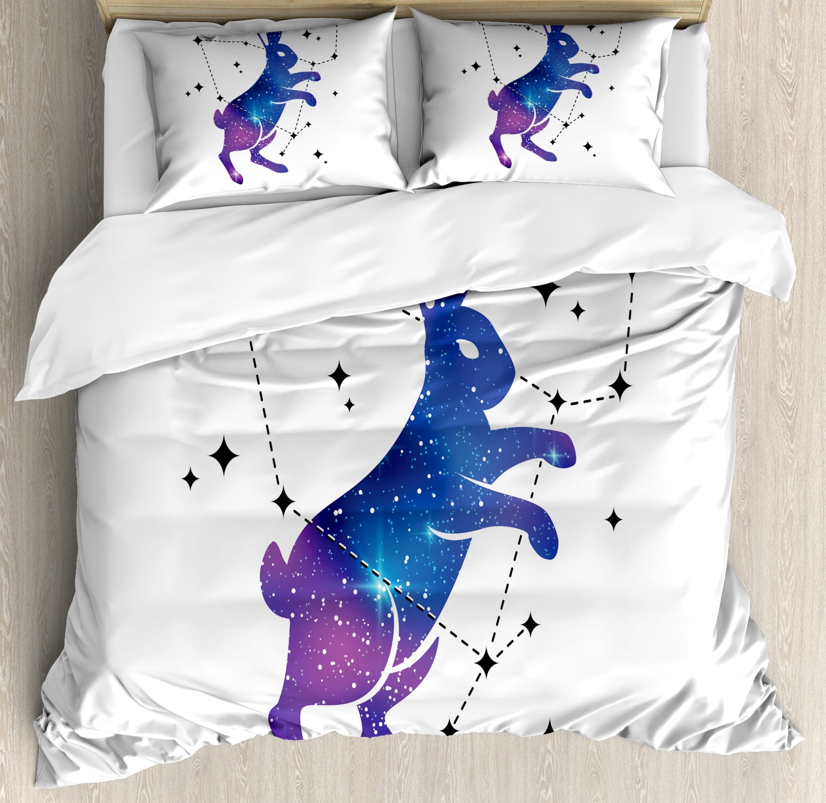 Celestial Duvet Cover Set, Astronomy Themed Constellation with Outer ...