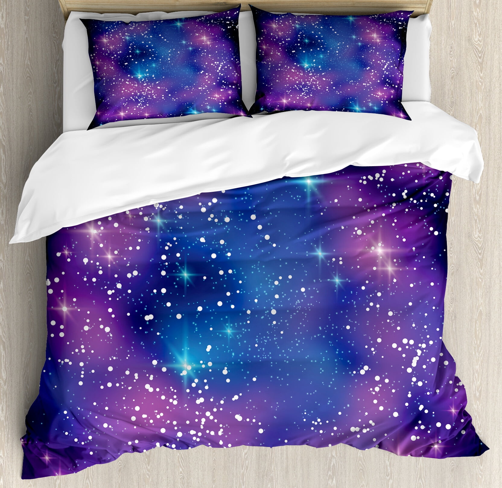 Celestial Duvet Cover Sets, Outer Space Galaxy Dreamy Stars Andromeda ...