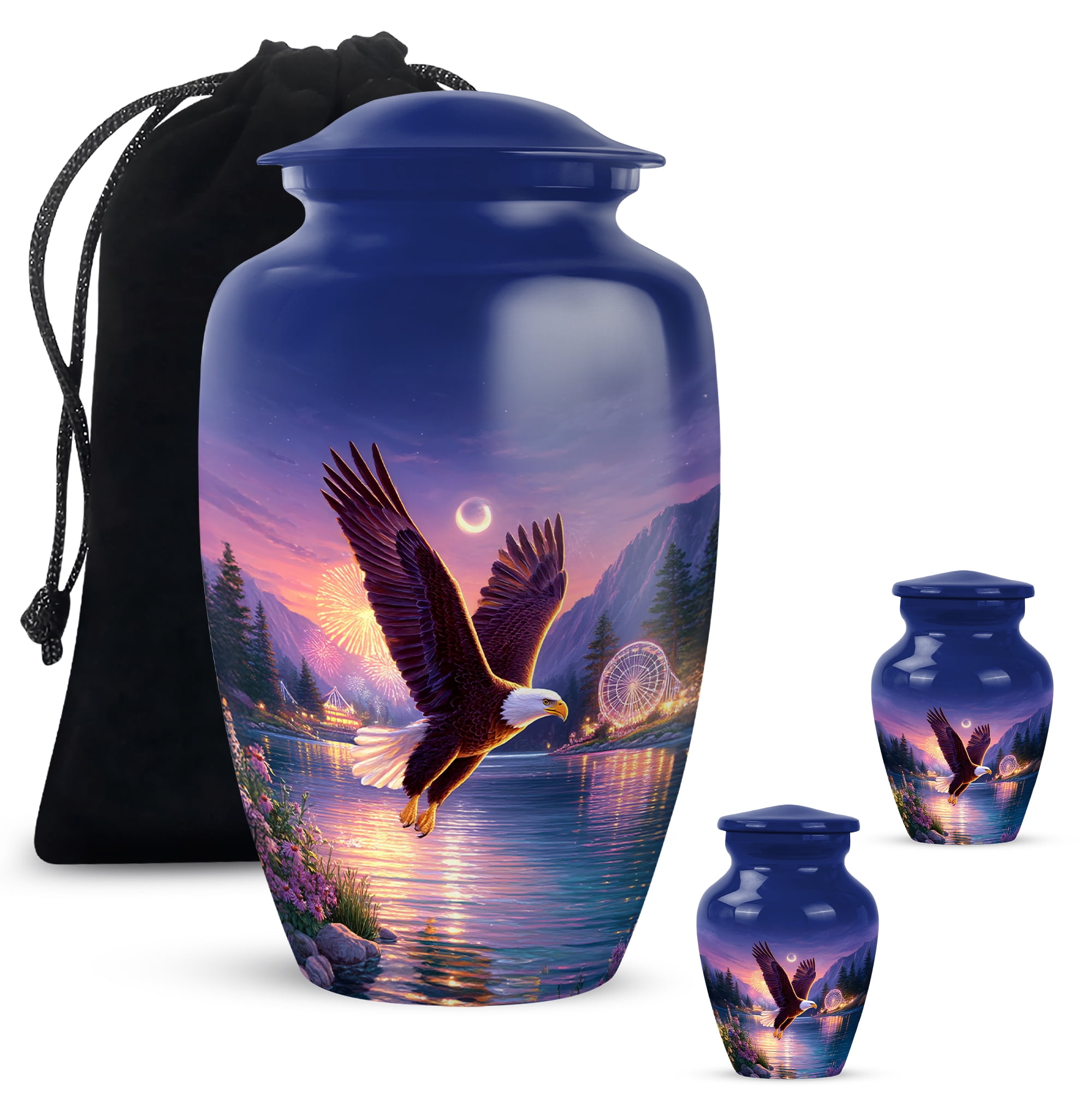 Celestial Eagle Small Urns For Human Ashes Keepsake - Urns For Human ...