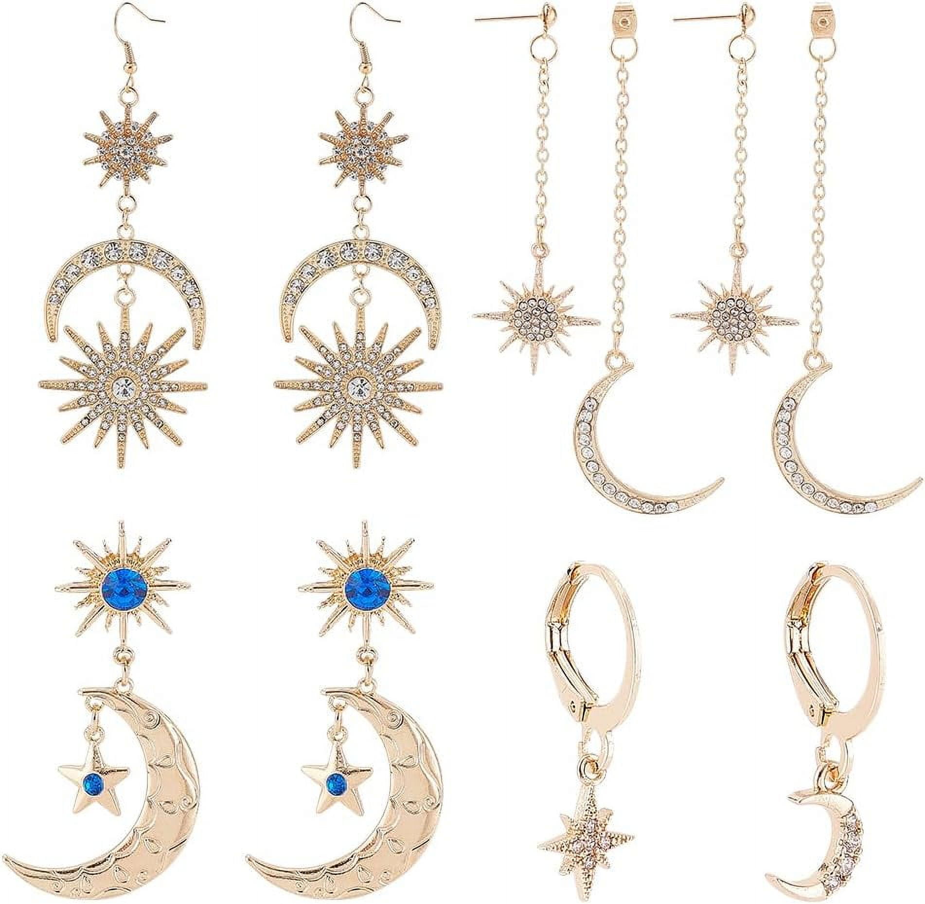 Celestial Earrings Star Earrings for Women Dangling Star And Sun ...