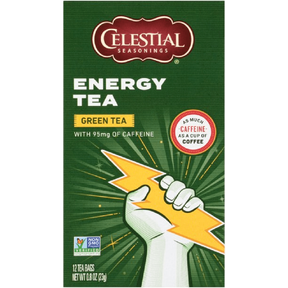 Celestial Energy Caffeinated Green Tea, Hot, 12ct (pack of 6) - Walmart.com
