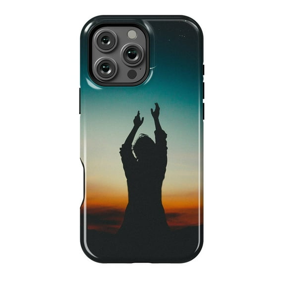 Celestial Fantasy Reaching The Moon Illustration iPhone Case 17 16 15 ...