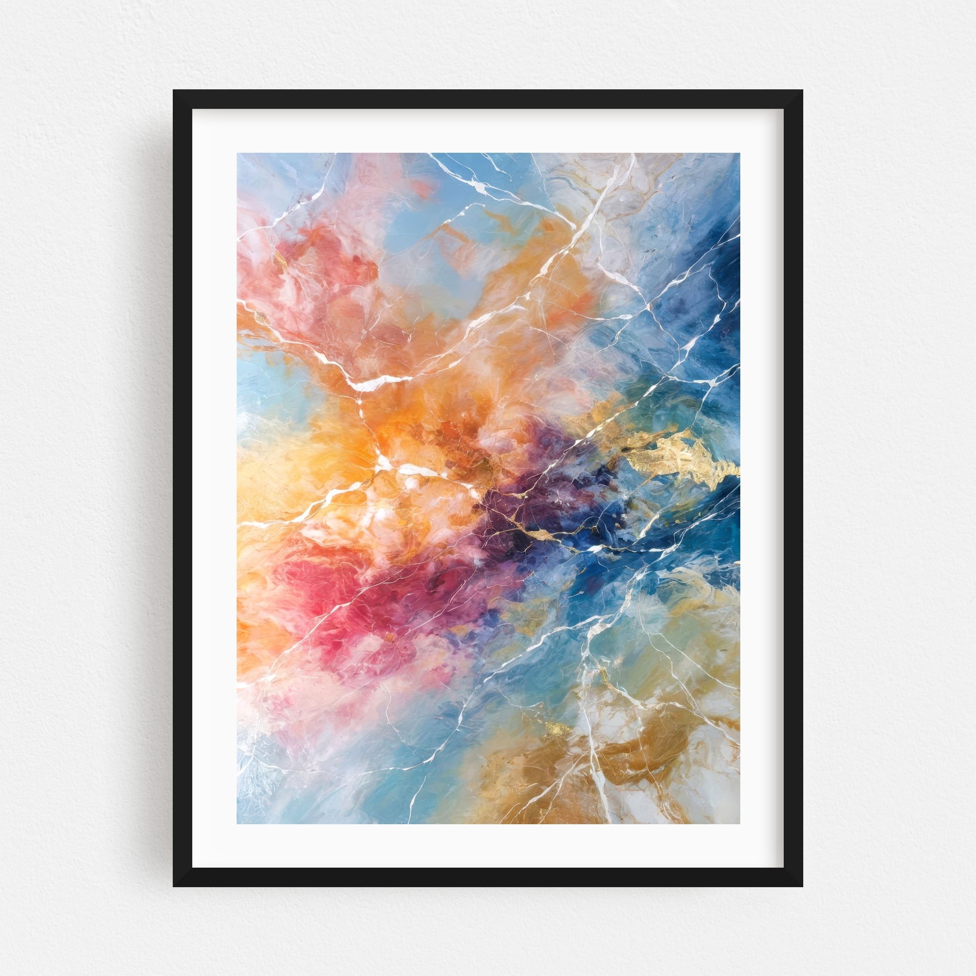 Celestial Fireworks - Digital Art Abstract Modern Art Psychedelic ...
