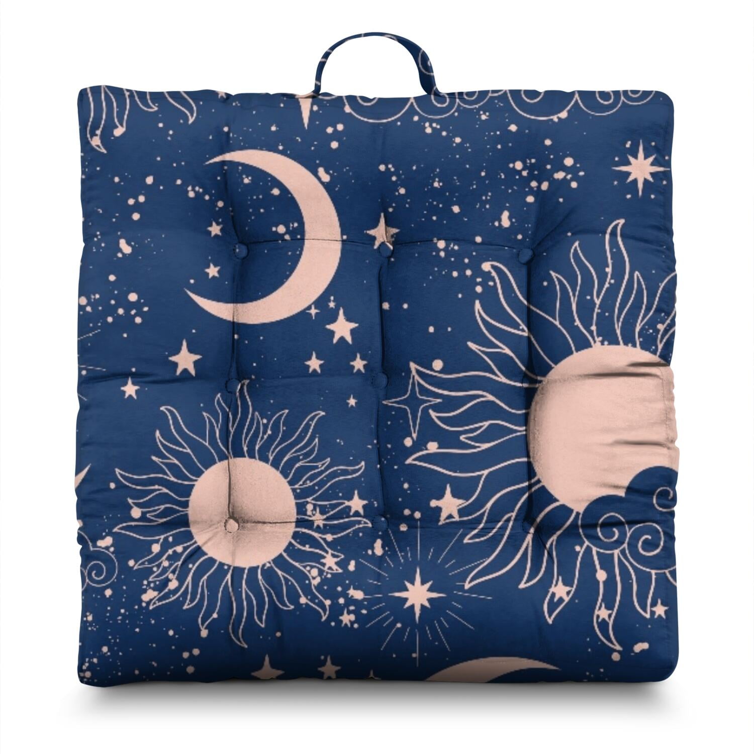 Celestial Floor Pillow Oversized Gothic Meditation Cushion with Starry ...