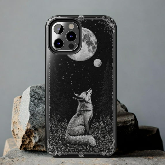 Celestial Fox Full Moon Mystic Wildflower Phone Case with iPhone 17 to ...