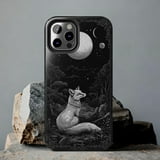 Celestial Fox Full Moon Wildflower Forest Phone Case with iPhone 17 to ...