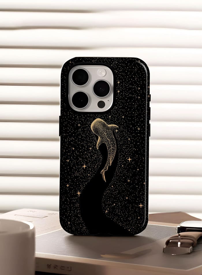 Celestial Galactic Shark Protective Phone Case for iPhone 11-17 Series ...