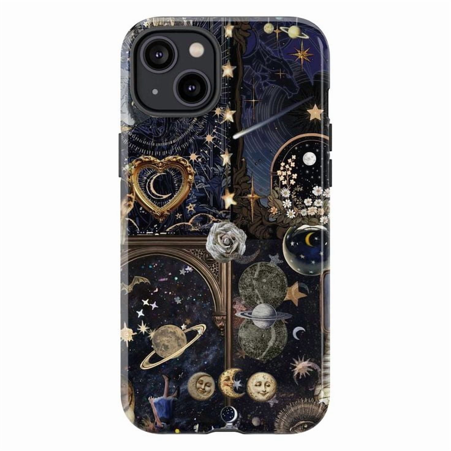 Celestial Galaxy Dual Layer Phone Case – Vintage Starry Sky, Planets ...