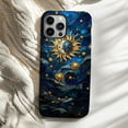 Celestial Galaxy Sun Moon Mosaic Starry Night Case for iPhone 17 11 12 ...