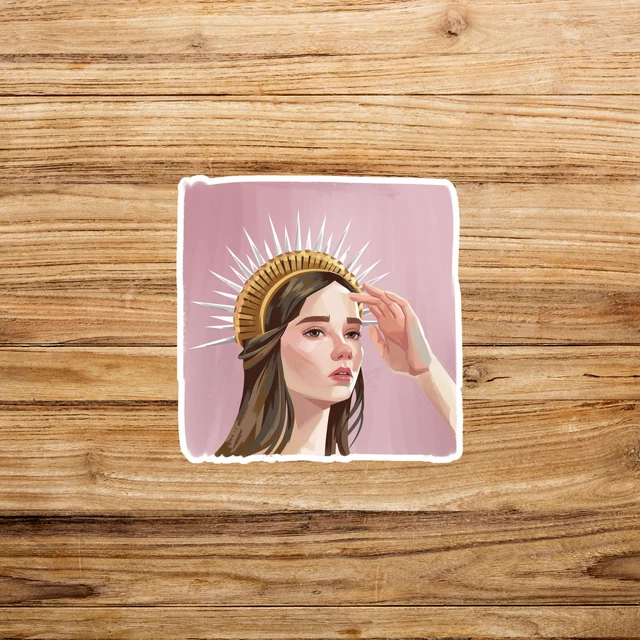 Celestial Goddess Art Print - Divine Feminine Portrait Stickerphone ...