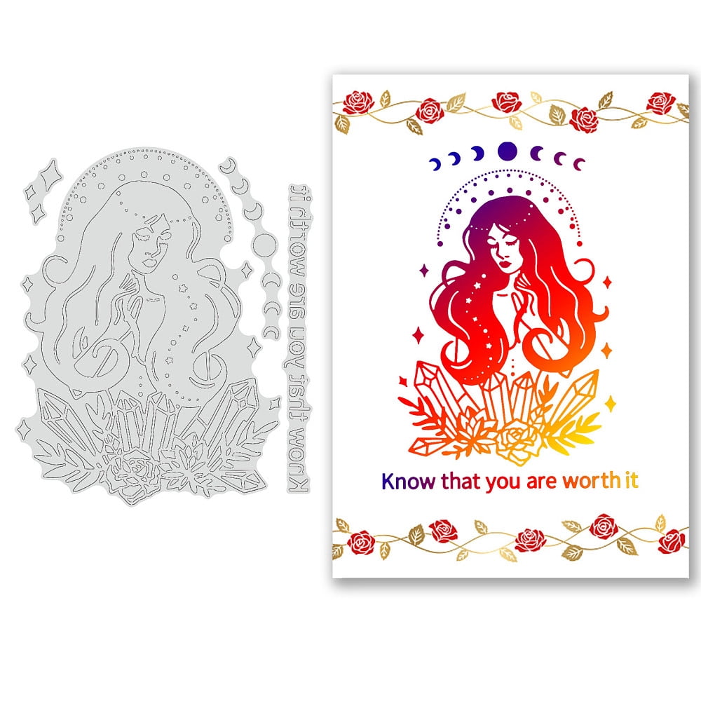 Celestial Goddess Hot Foil Plate for DIY Foil Paper Tarot Posters DIY ...