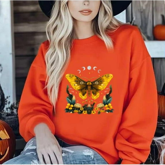 Celestial Golden Moth Mystical Witchy Butterfly Insect Graphic Art ...