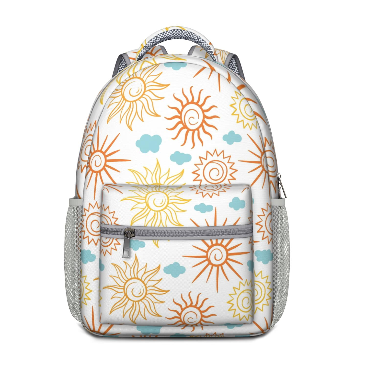 Celestial Goth School Backpack – Cosmic Moon, Star & Sun Pattern with ...