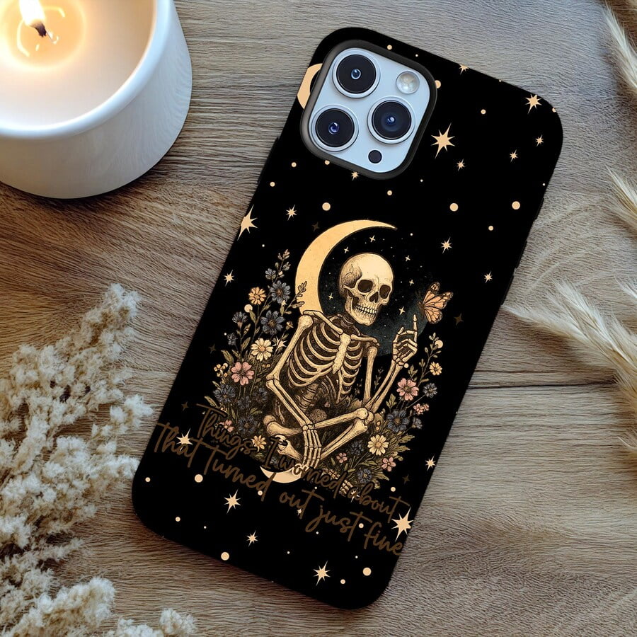 Celestial Gothic Mystical Skeleton Floral Halloween Phone Case 11 12 13 ...