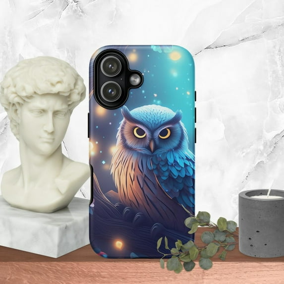 Celestial Guardian Owl Moonlit Forest Night Sky Phone Case 17 16 15 14 ...