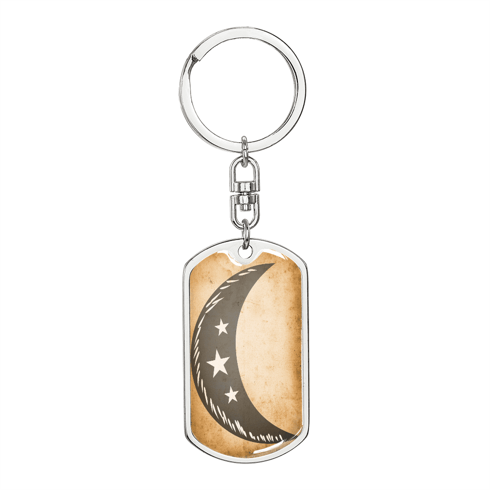Celestial Half Moon Stars Stainless Steel or 18k Gold Premium Swivel ...
