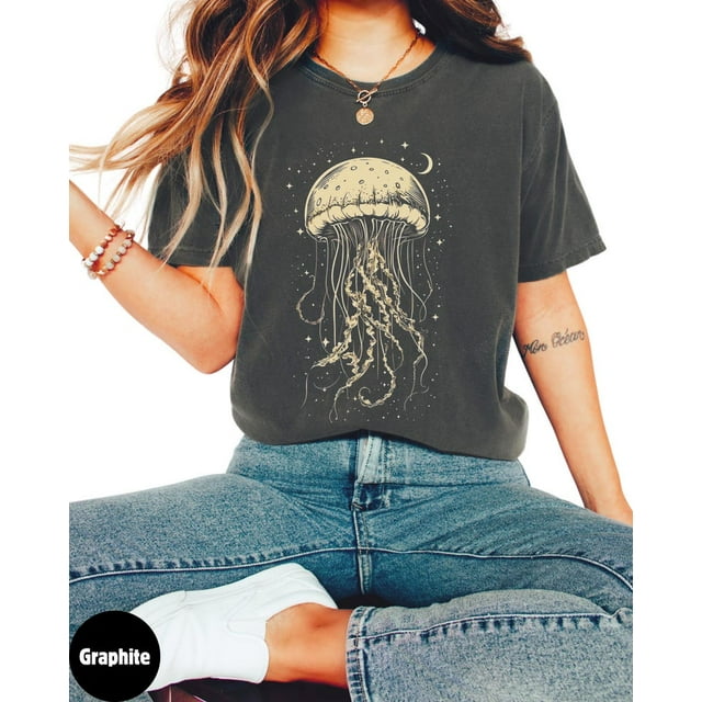 Celestial Jellyfish Shirt, Sea Creature, Ocean Animal, Hippie Boho tee ...