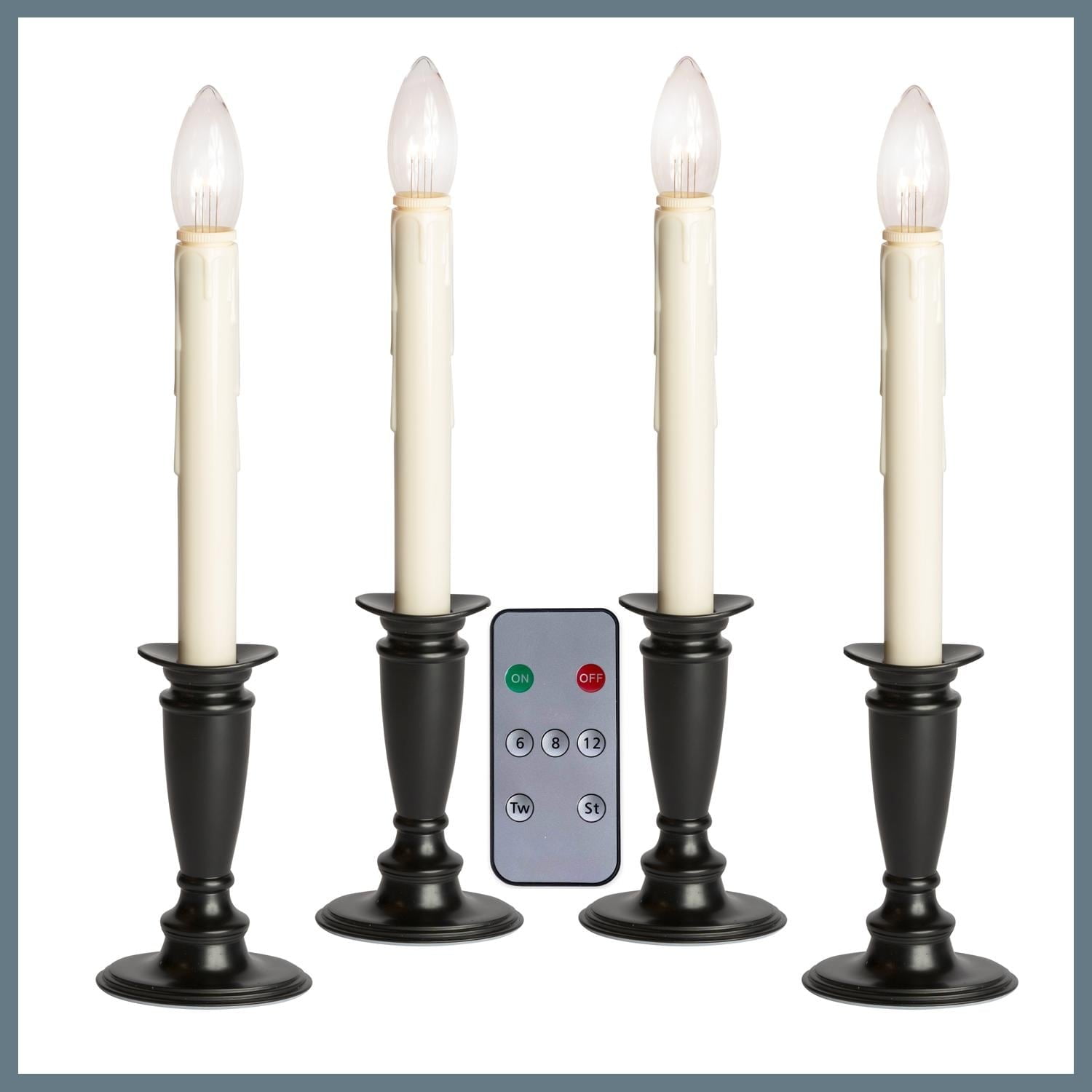 Celestial Lights Bi-Directional LED Powered Candlestick with Adjustable ...