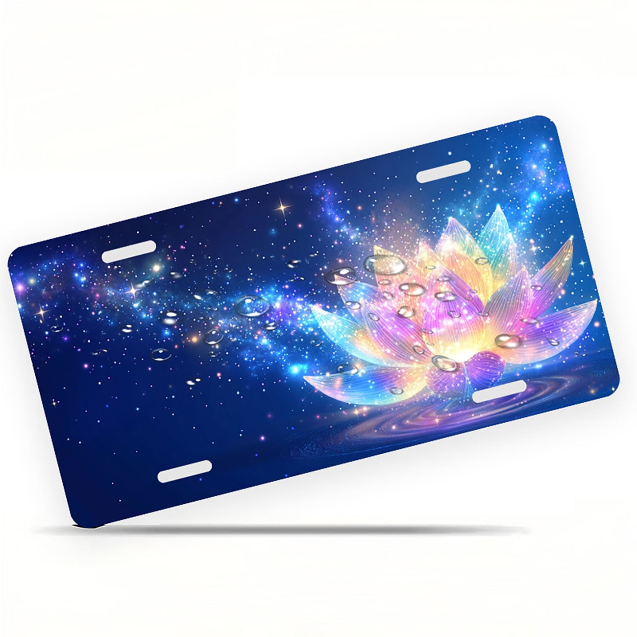 Celestial Lotus in Galaxy Funny Personalized License Plate Rust-proof ...