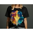 Celestial Lovers Graphic Tee with Artistic Abstract Faces and Spiritual ...