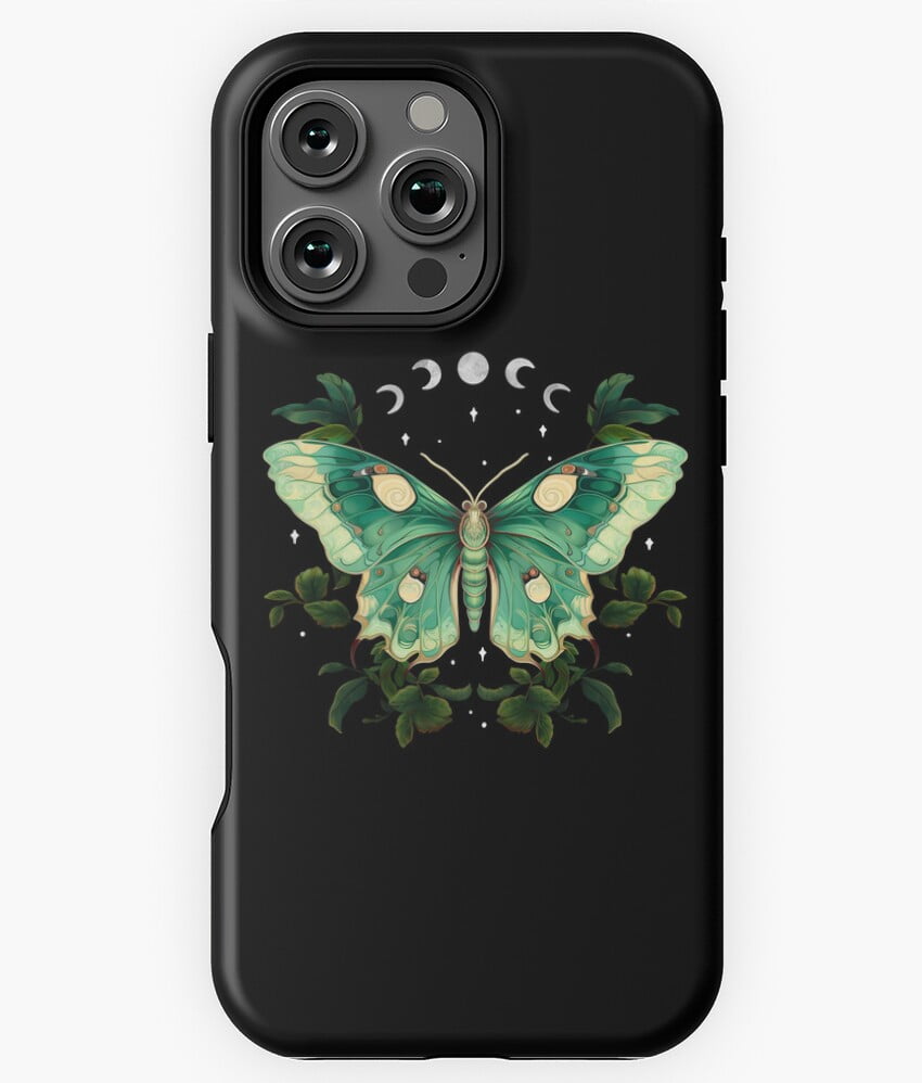 Celestial Luna Moth Cottagecore Art N5745 Phone Case for iPhone 17 16 ...
